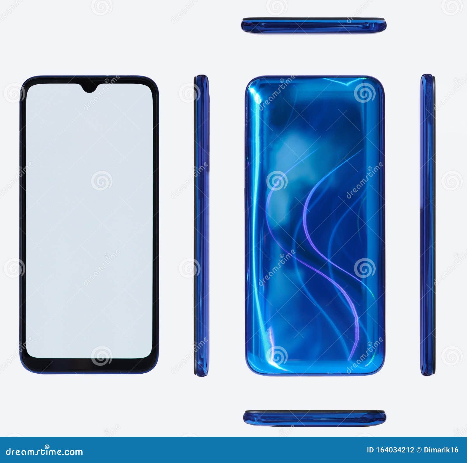 Generic with Blue Back Smartphone Stock Photo - Image of drop, layout ...