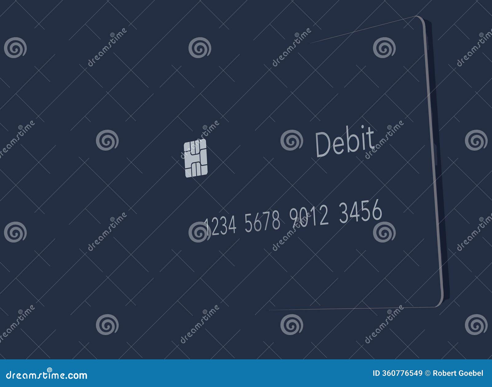A Generic Blue Debit Card is Seen Blending into the Background Stock ...