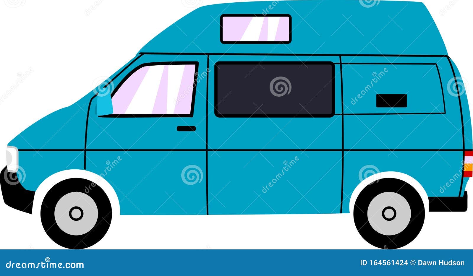Blue Mini Van Clip Art
