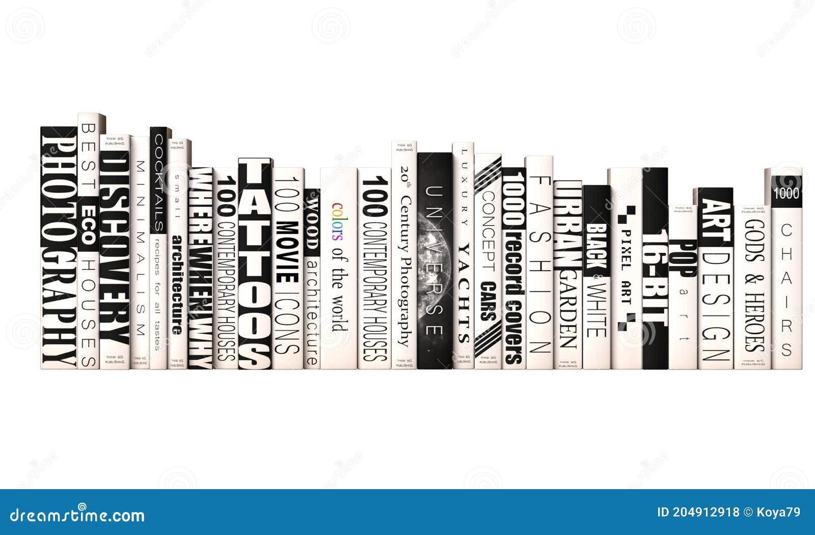 Generic Books Collection Vol. 3, Isolated on White Background, Book Set ...