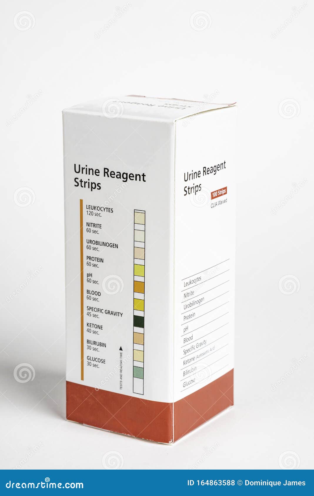 A Box Of Urine Reagent Strips Stock Photo - Image of label, measurement ...