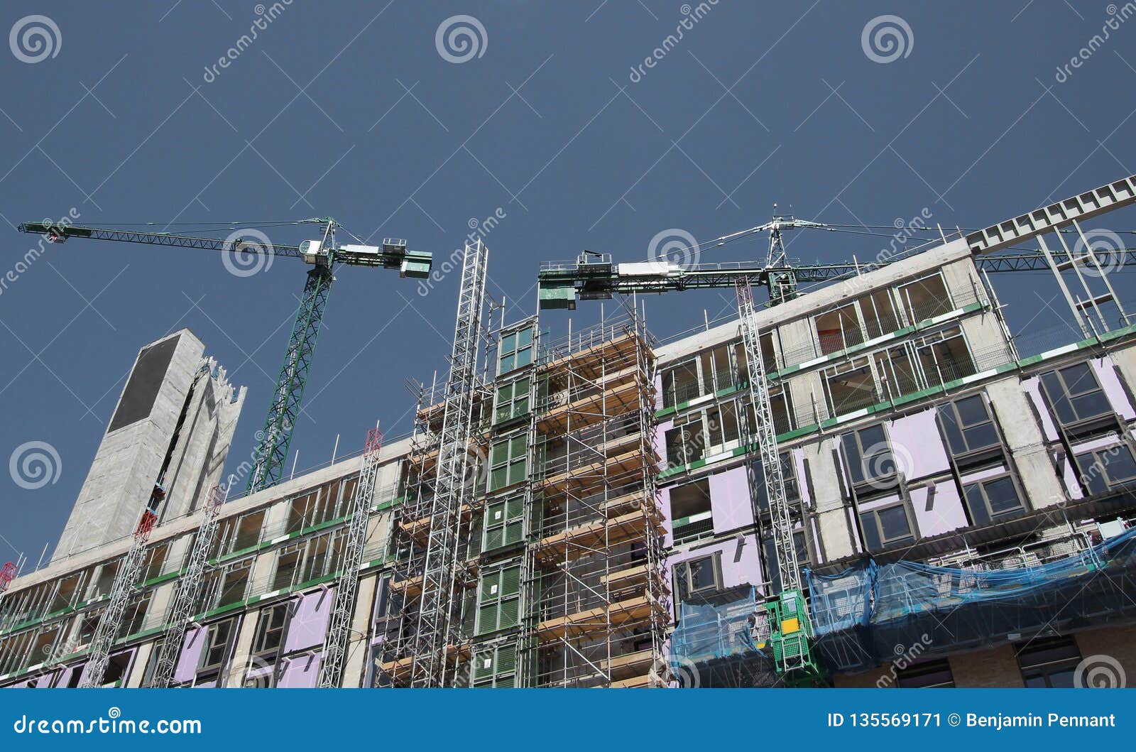 Generic Building Under Construction Stock Image - Image of operation ...