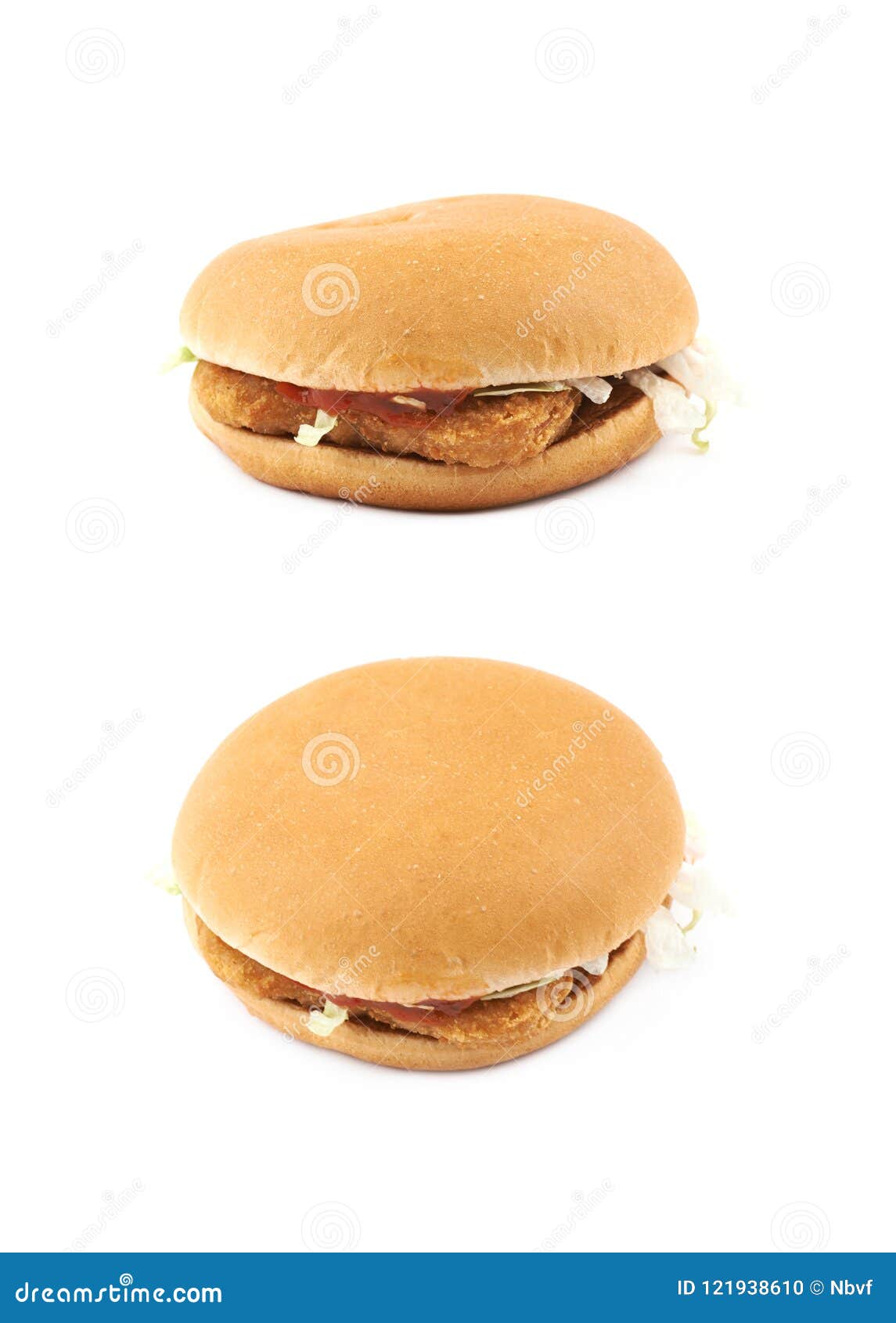 Generic Burger Composition Isolated Stock Photo - Image of meal ...