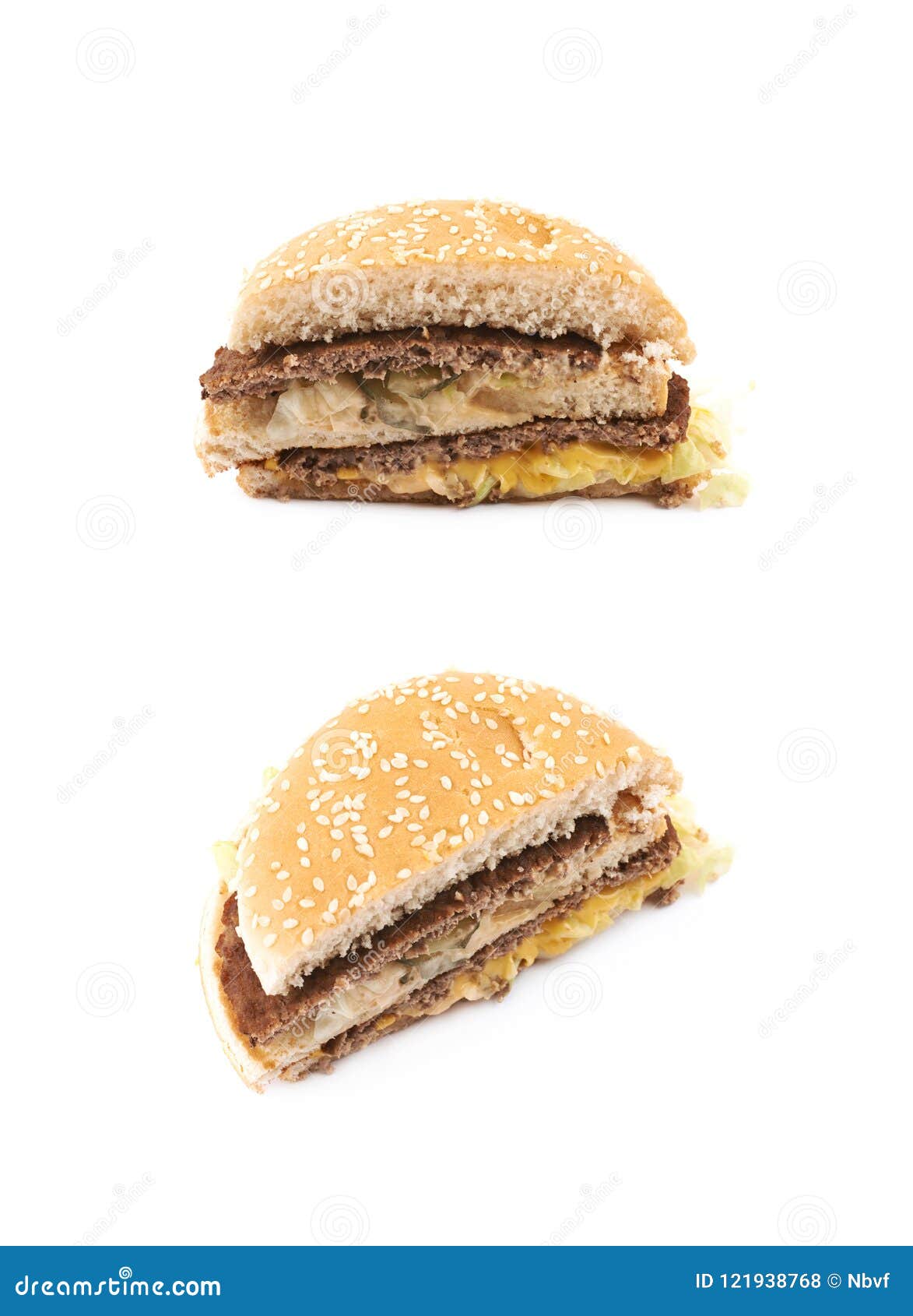 Generic Burger Composition Isolated Stock Photo - Image of background ...