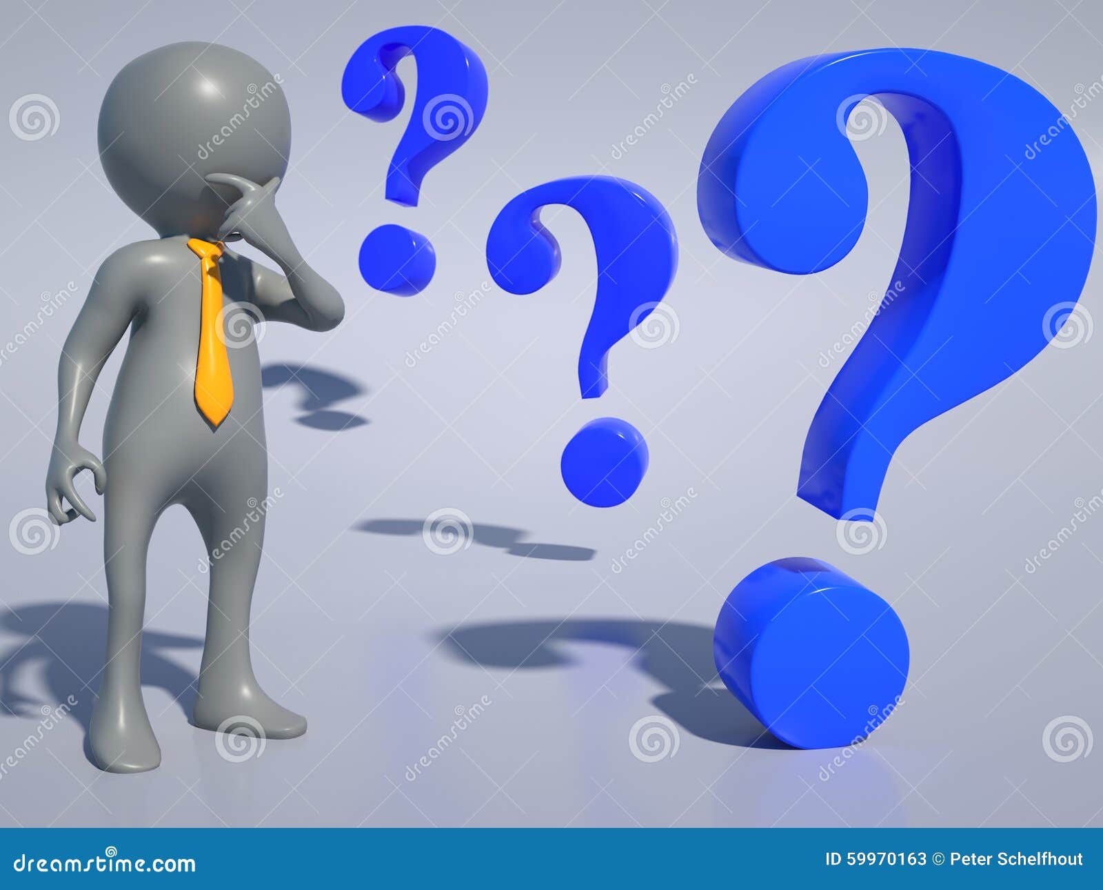 Generic Business Person : Questions Stock Illustration - Illustration ...