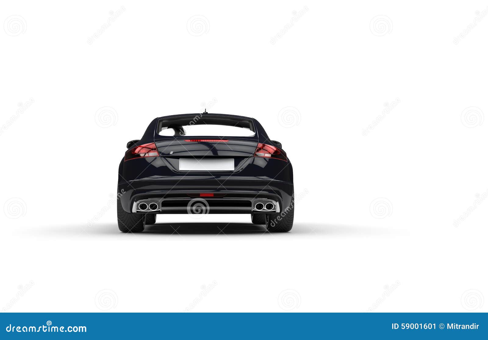 Generic Car - Back View stock illustration. Illustration of back - 59001601