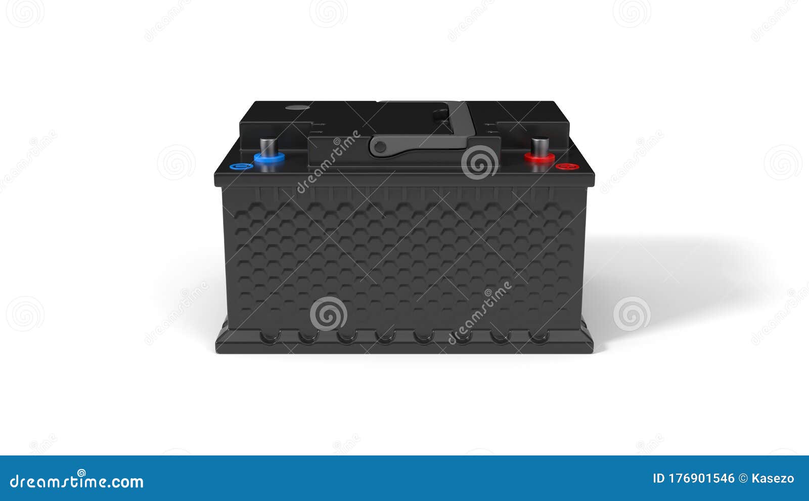 Generic Car Battery. 3d Illustration Stock Illustration - Illustration ...