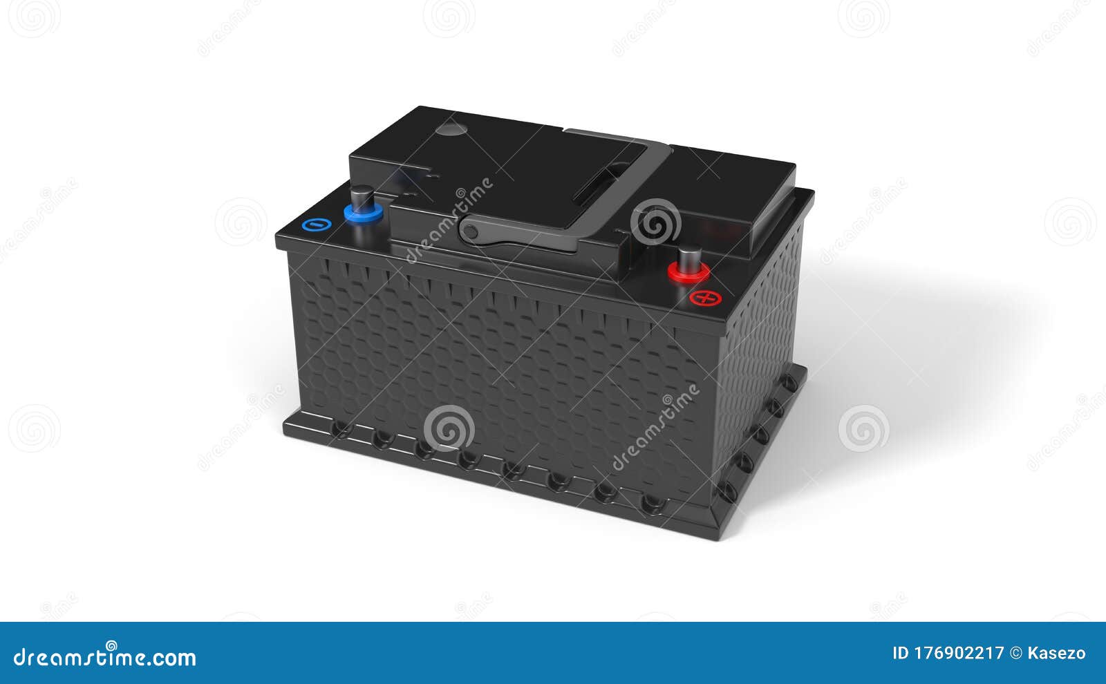 Generic Car Battery. 3d Illustration Stock Illustration - Illustration ...