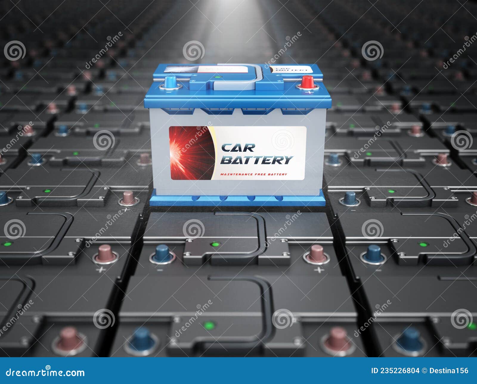 Generic AA Battery Isolated On White Background. 3D Illustration ...