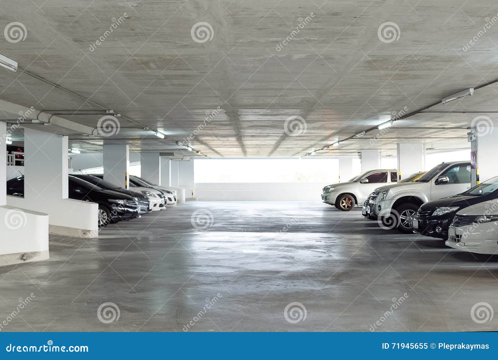 Generic Car Park Interior,parking Area Stock Image - Image of ...