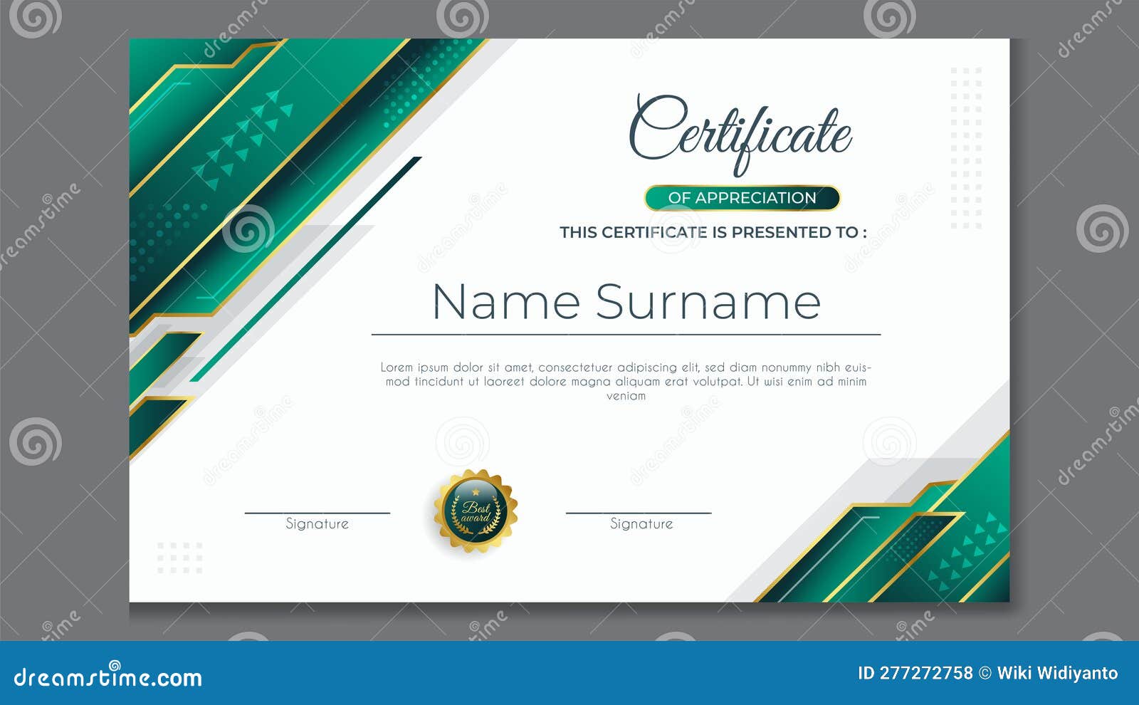 Generic Certificate of Appreciation Template Stock Illustration ...