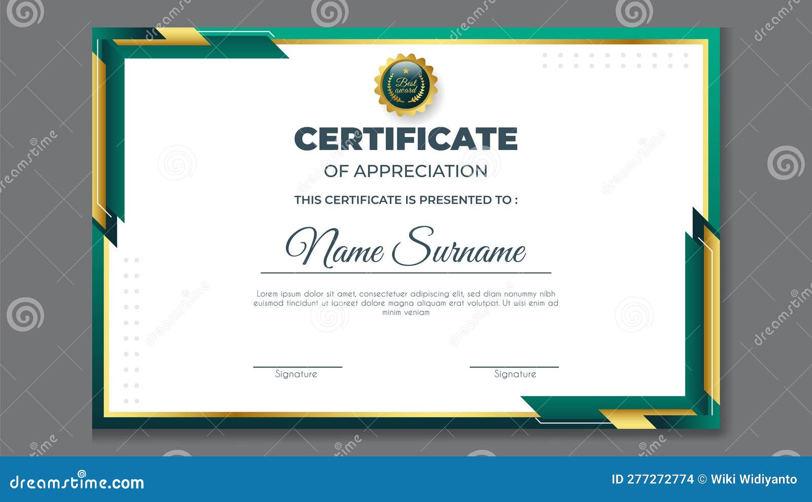 Generic Certificate of Appreciation Template Stock Illustration ...