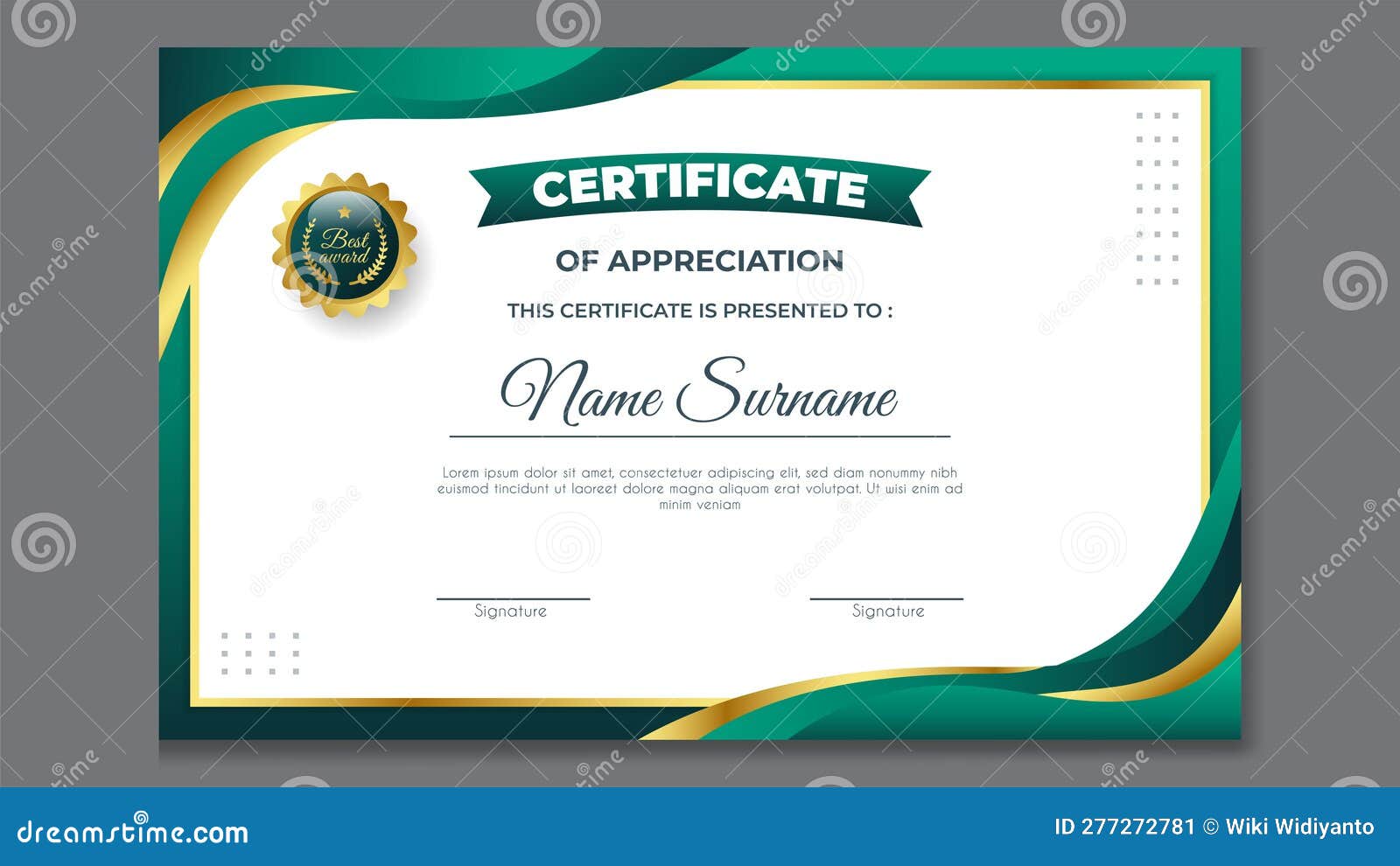 Generic Certificate of Appreciation Template Stock Illustration ...