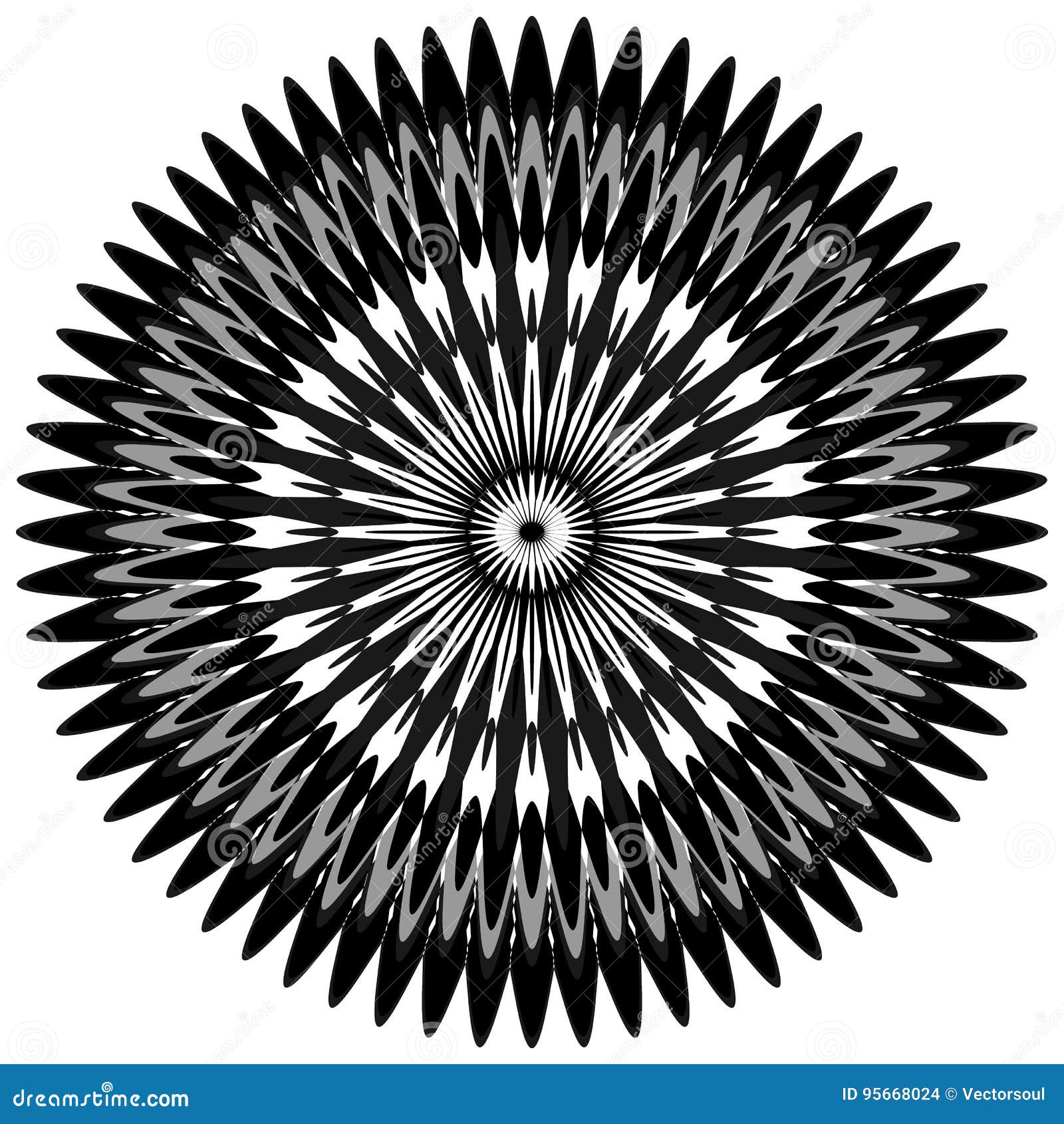 Generic Circular Motiff, Mandala. Abstract Grayscale Geometric E Stock ...