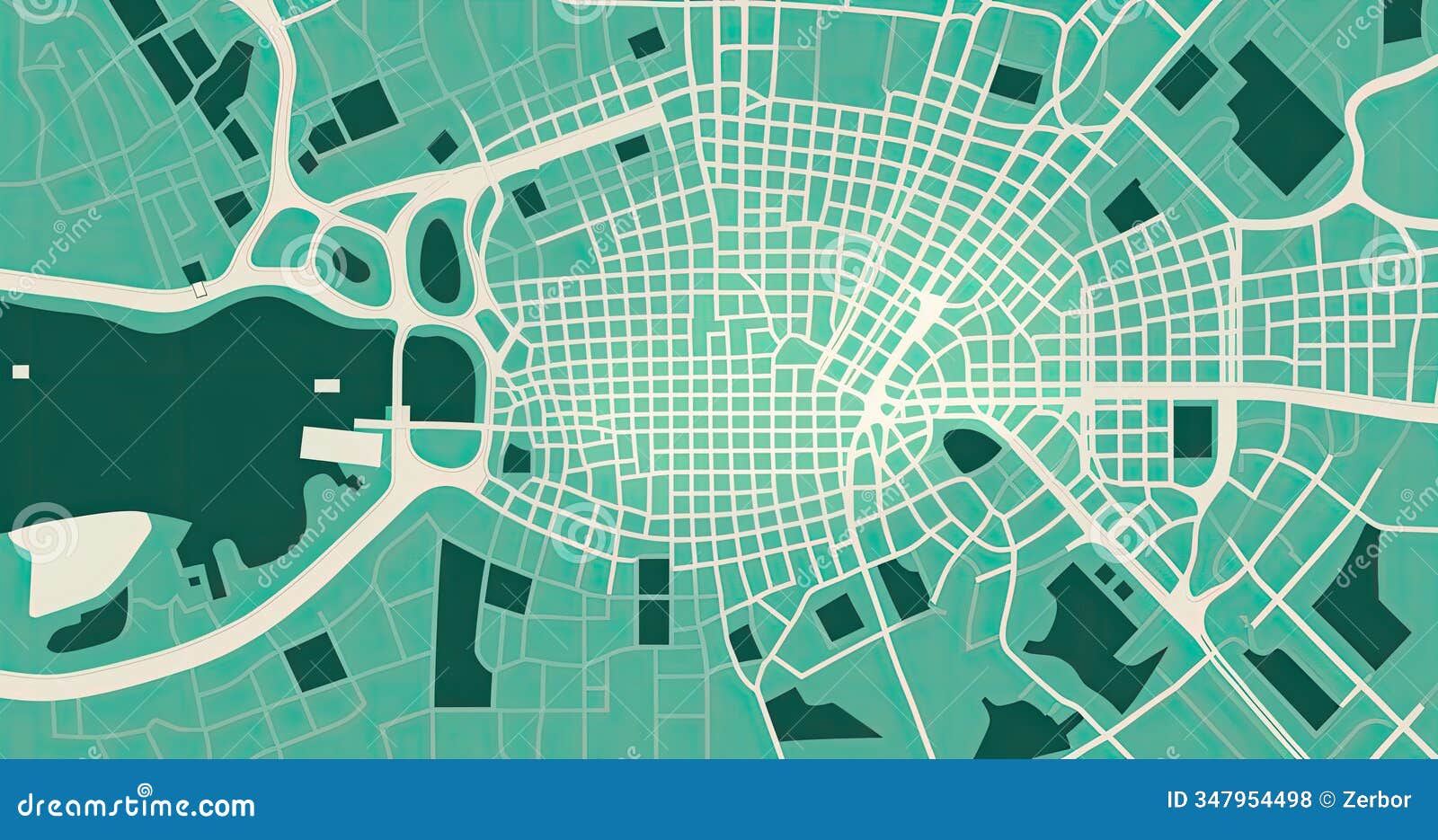 A Generic City Map - AI Generated Image Stock Illustration - Illustration of city, metropolis ...