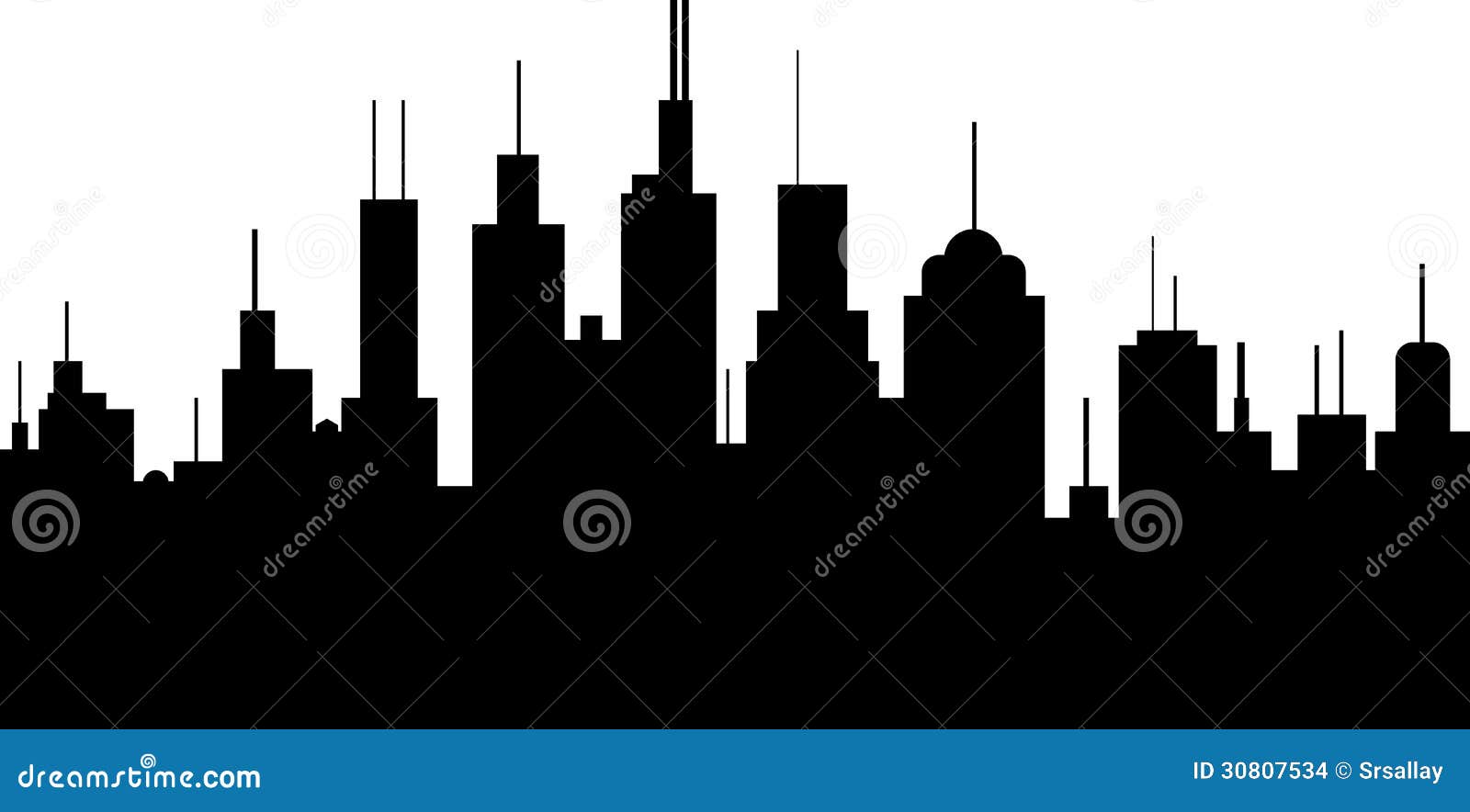 Generic City Skyline stock illustration. Illustration of sketch - 30807534