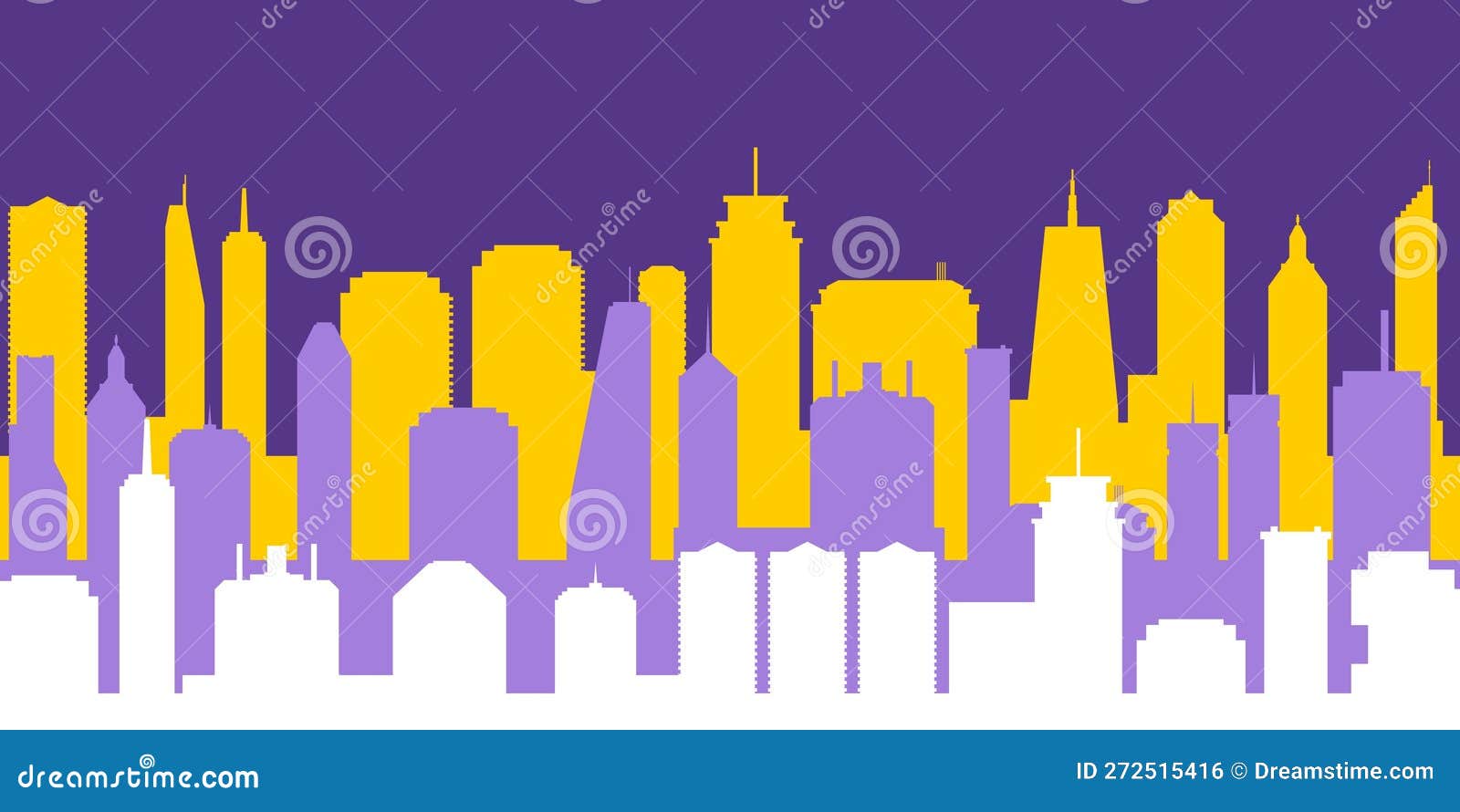 Generic City Skyline Vector Abstract Backdrop Stock Vector ...