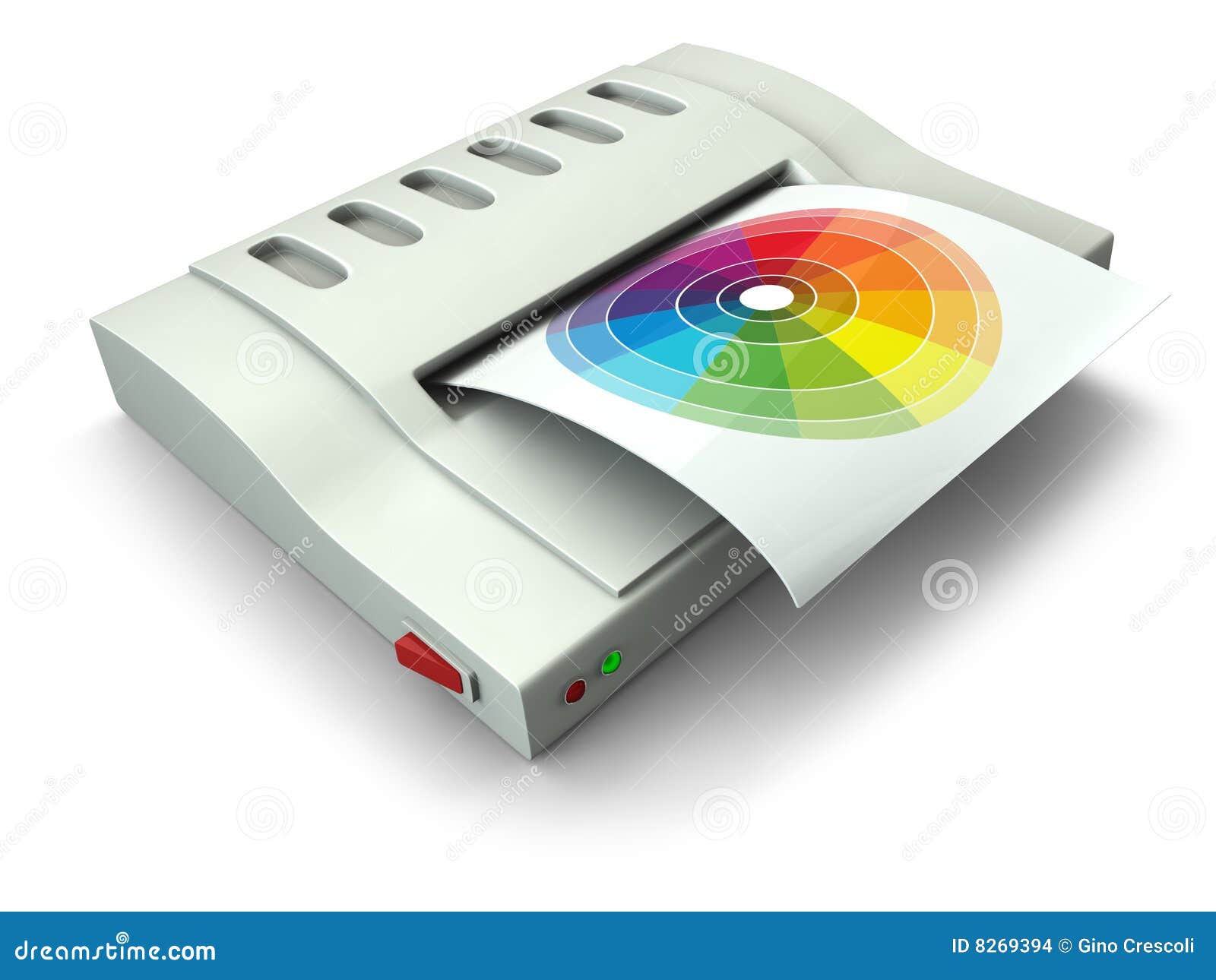 Generic computer printer stock illustration. Illustration of color ...
