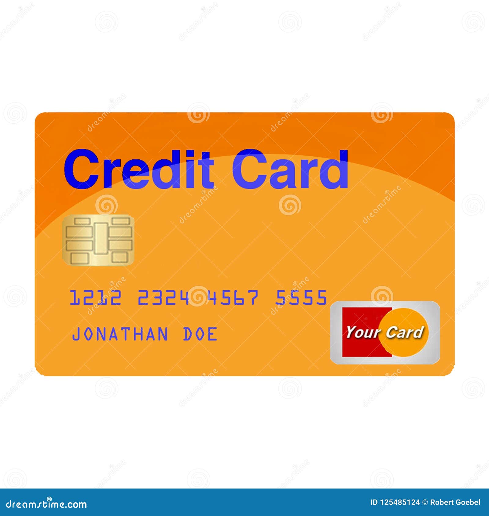 This is a Generic Credit Card Isolated on a White Background. Stock ...