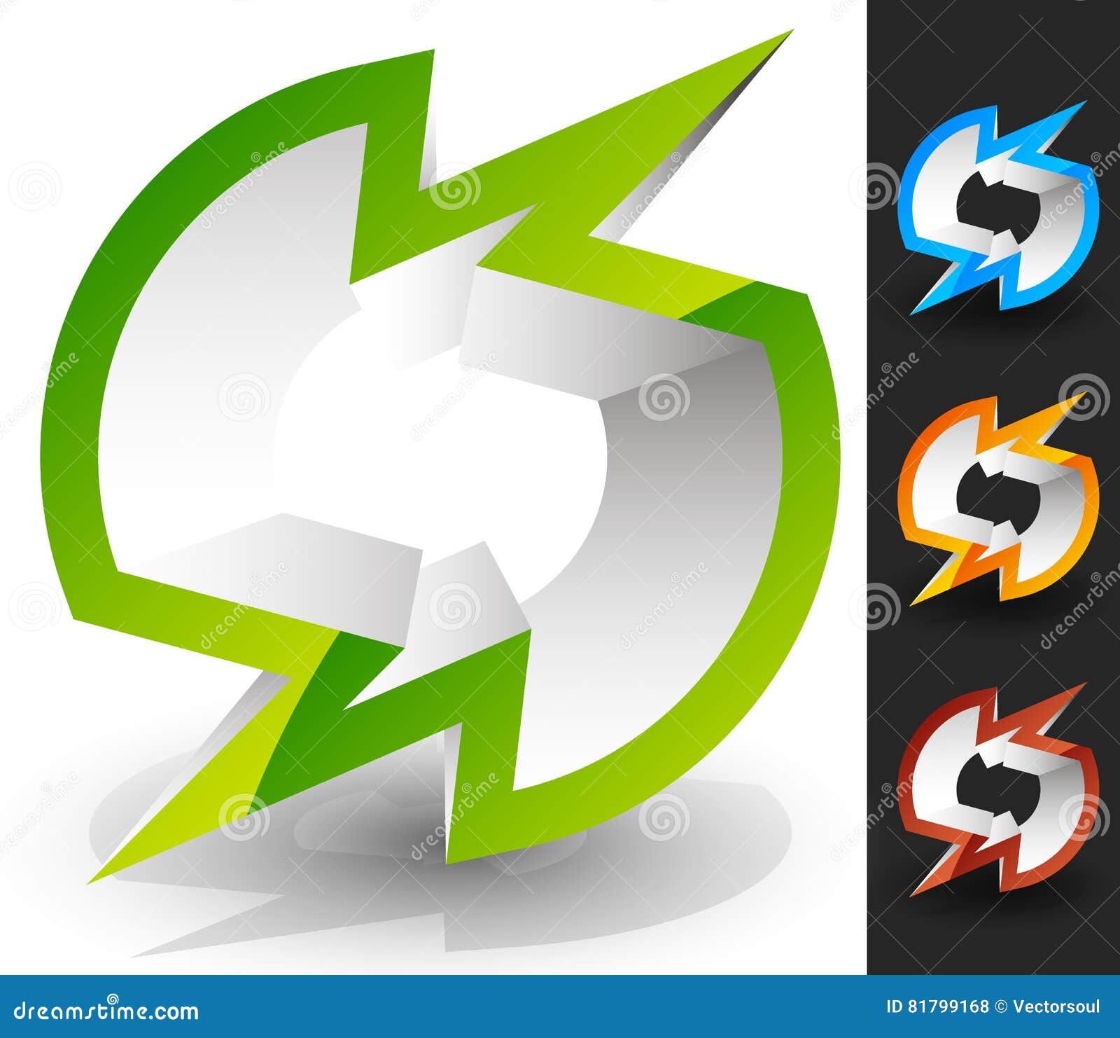 Generic 3d Icon / Logo in 4 Color. Glossy Spatial Abstract Eleme Stock ...