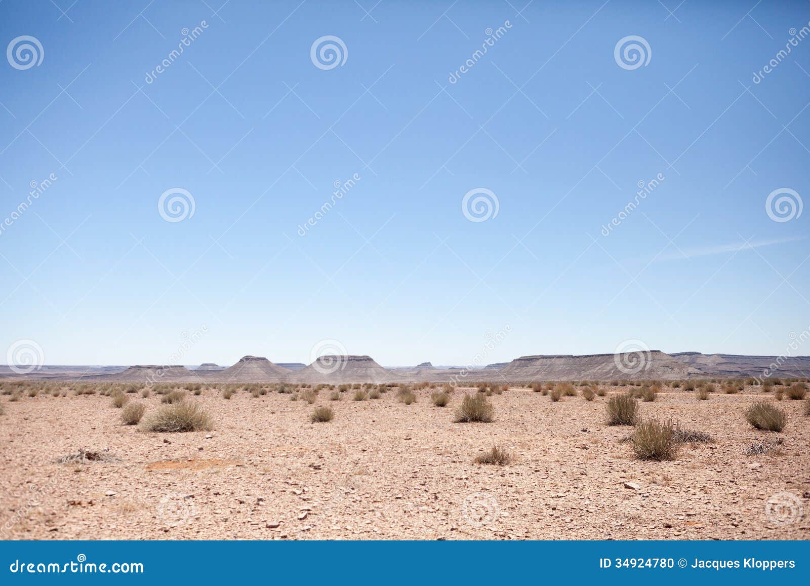 Generic Desert Scene with Clear Blue Sky Stock Photo - Image of desert ...