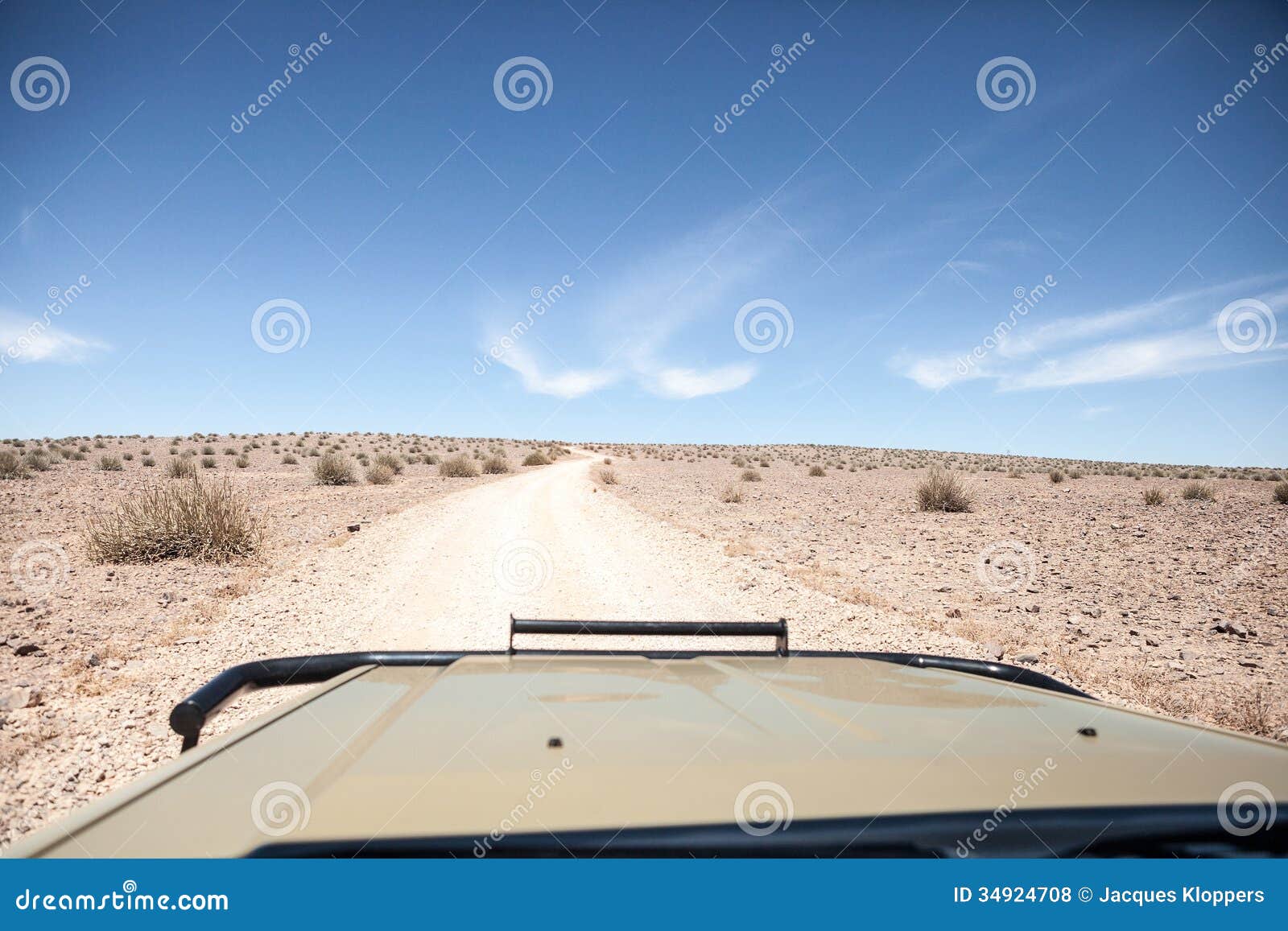 Generic Desert Scene Viewed from 4x4 Stock Photo - Image of landscape ...