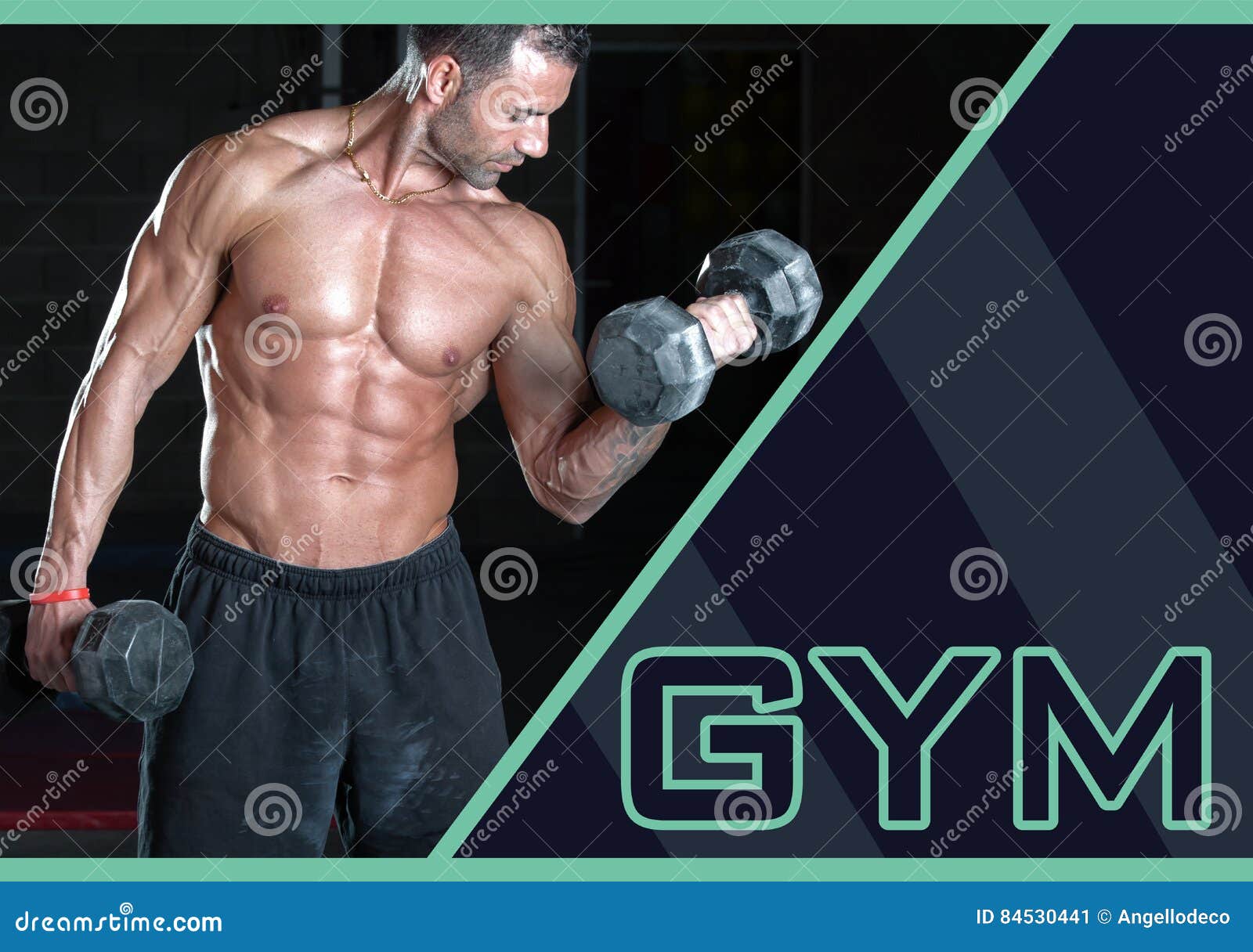 Generic Design Template Inviting To GYM Stock Image - Image of ...