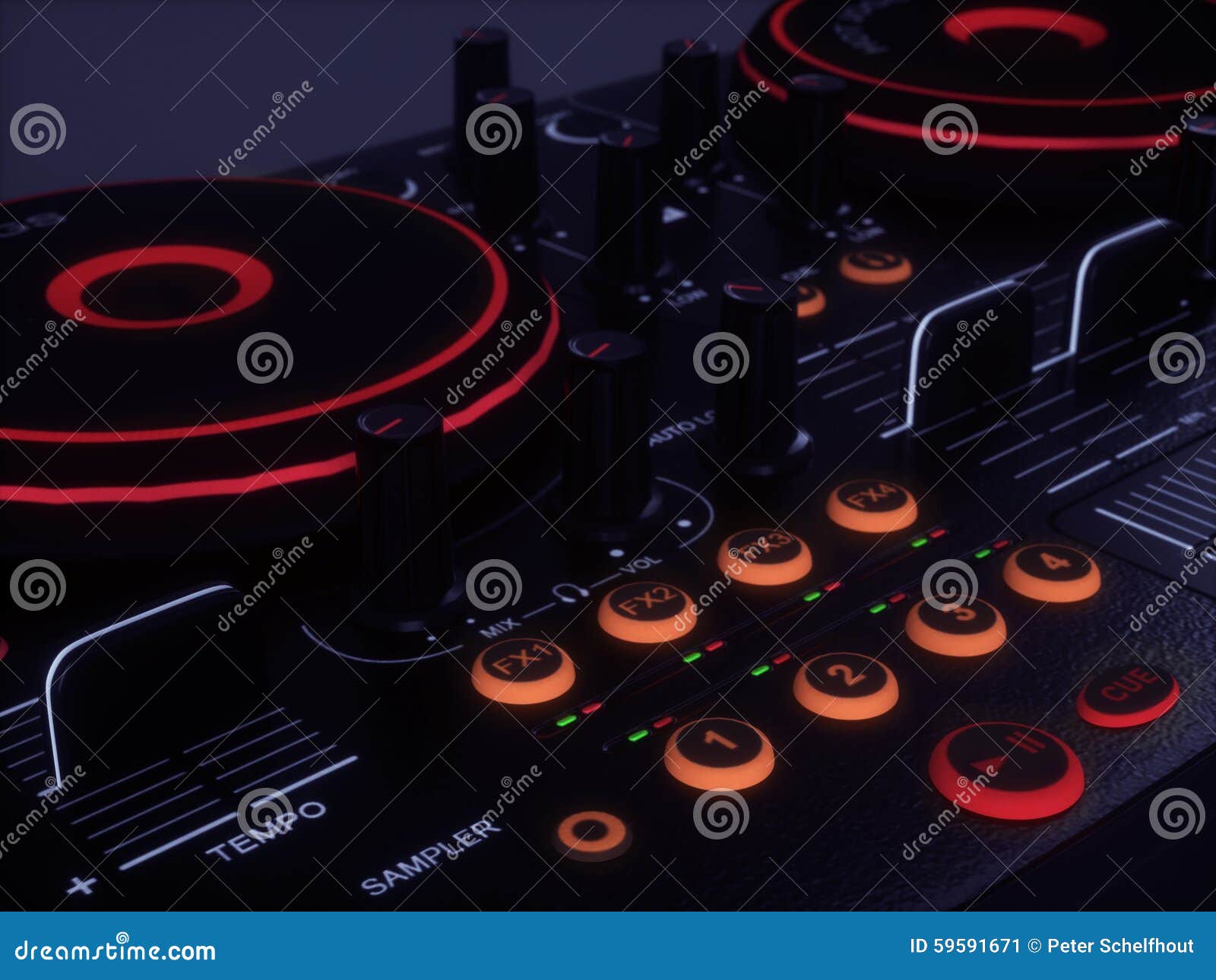 Generic DJ Console stock illustration. Illustration of electronic ...