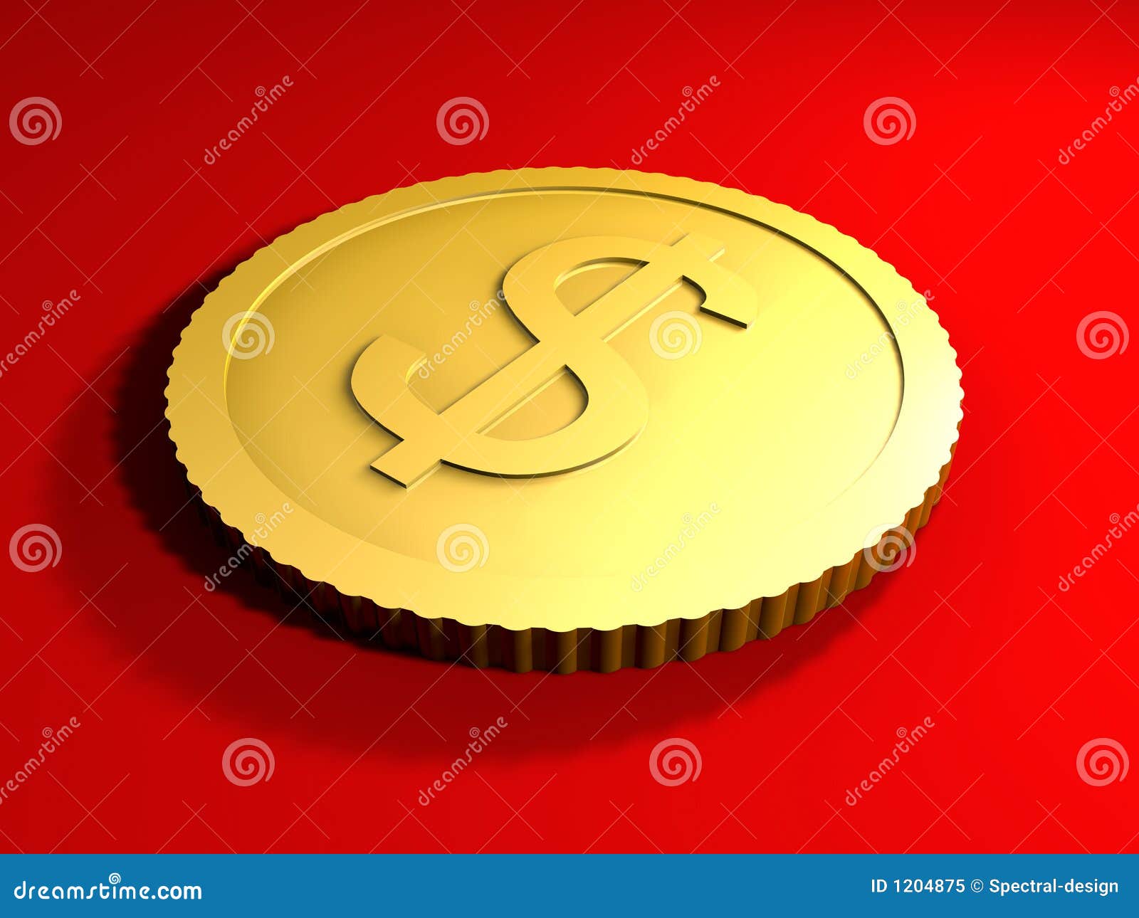 Generic Dollar Coin stock illustration. Illustration of foreign - 1204875