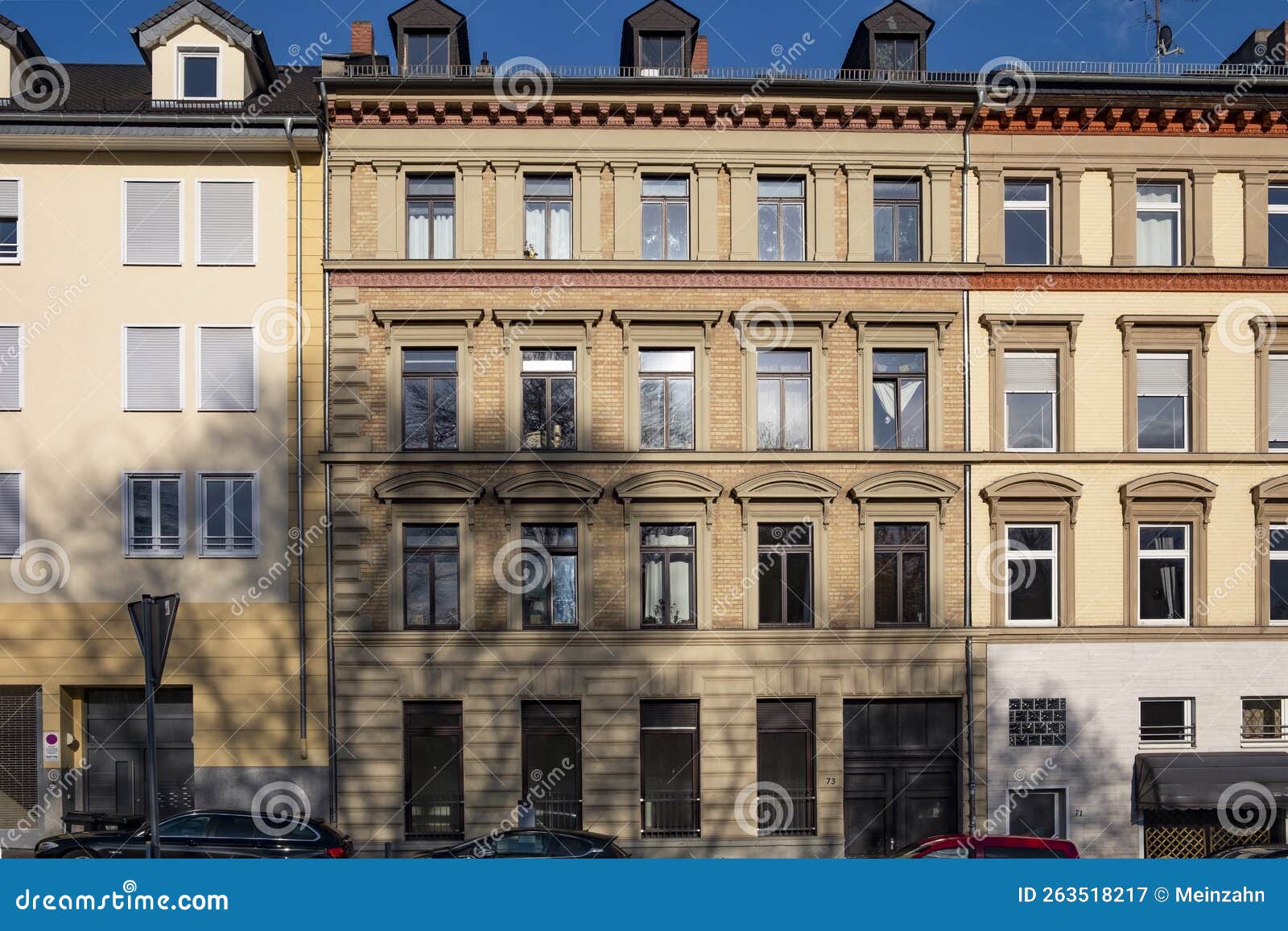 Generic Facade of an Old Historic House in Wiesbaden Stock Image ...