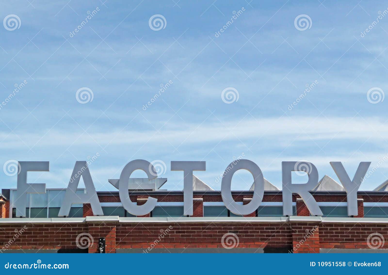 Generic factory signage stock photo. Image of brick, metal - 10951558