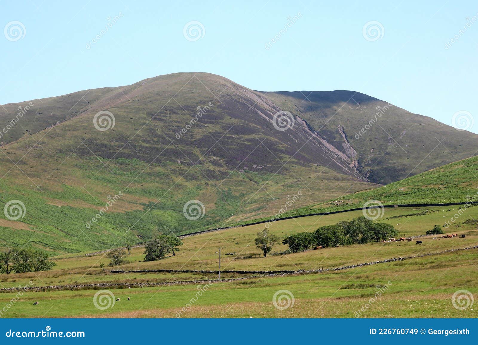 Generic Fellside View in Howgill Fells, Cumbria Stock Image - Image of ...