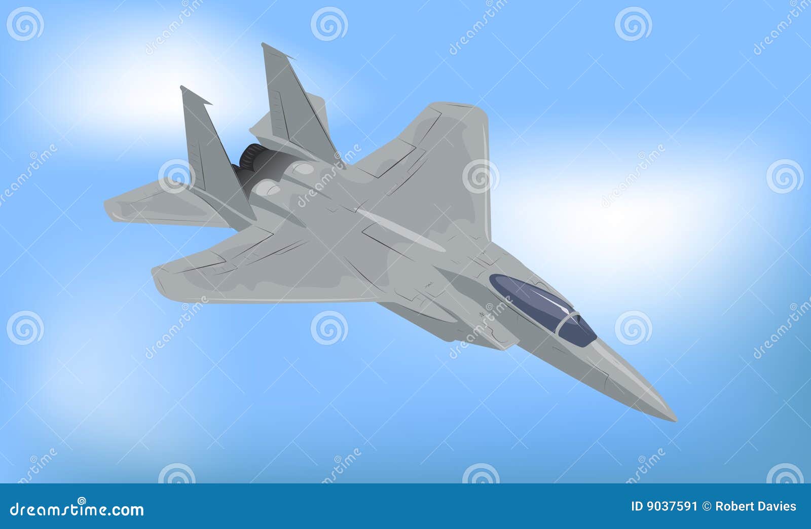 Generic Fighter Jet stock vector. Illustration of aviation - 9037591