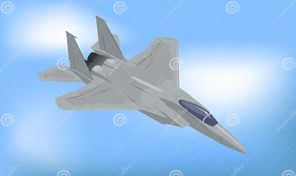 Generic Fighter Jet stock vector. Illustration of aviation - 9037591
