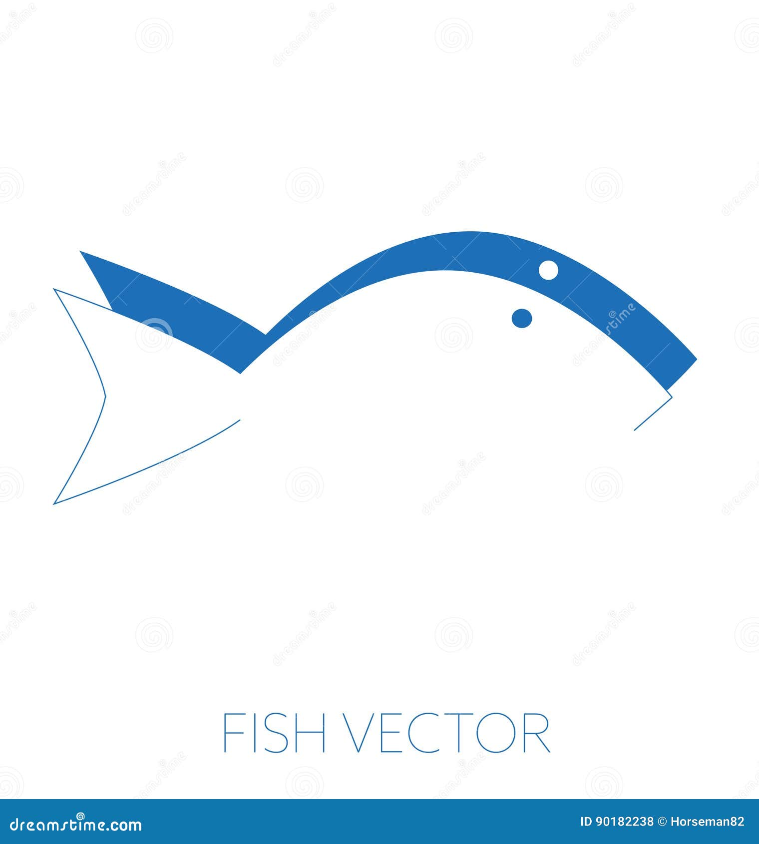Generic Fish Minimal Vector Illustration Stock Vector - Illustration of ...