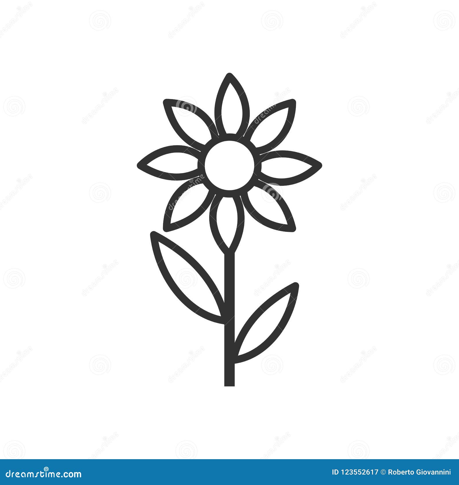 Generic Flower Outline Flat Icon on White Stock Vector - Illustration ... Generic Flower Outline Flat Icon on White Stock Vector - Illustration ...