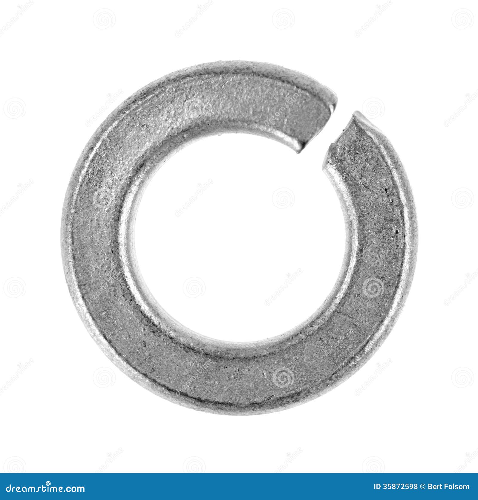 Generic Galvanized Lock Washer Stock Photo - Image of white, industrial ...