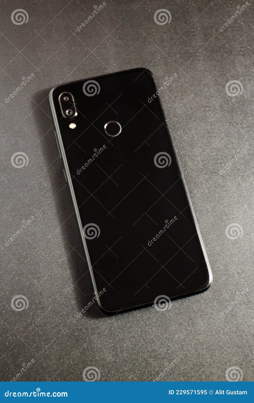 Glossy Black Smartphone from Back Stock Image - Image of closeup, brand ...