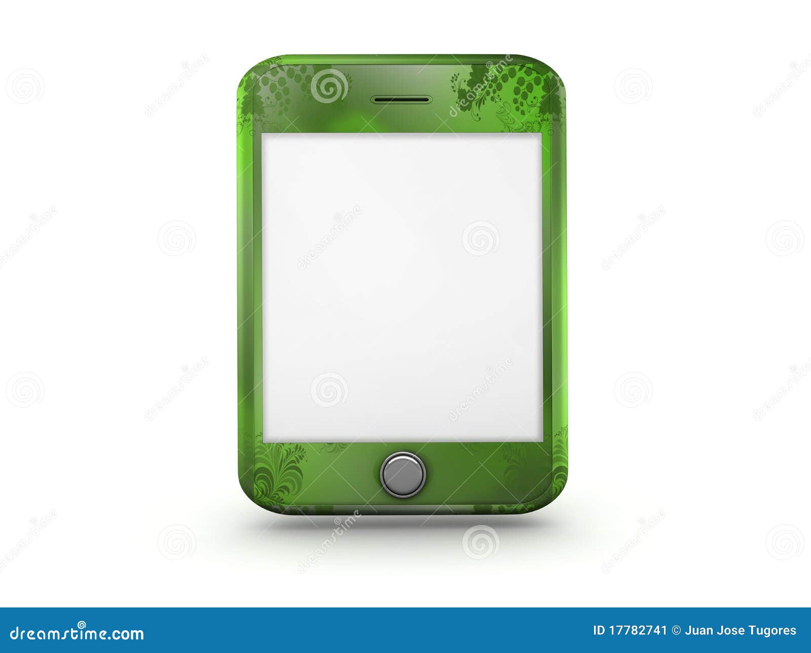 Generic Green Smart Phone stock illustration. Illustration of white ...