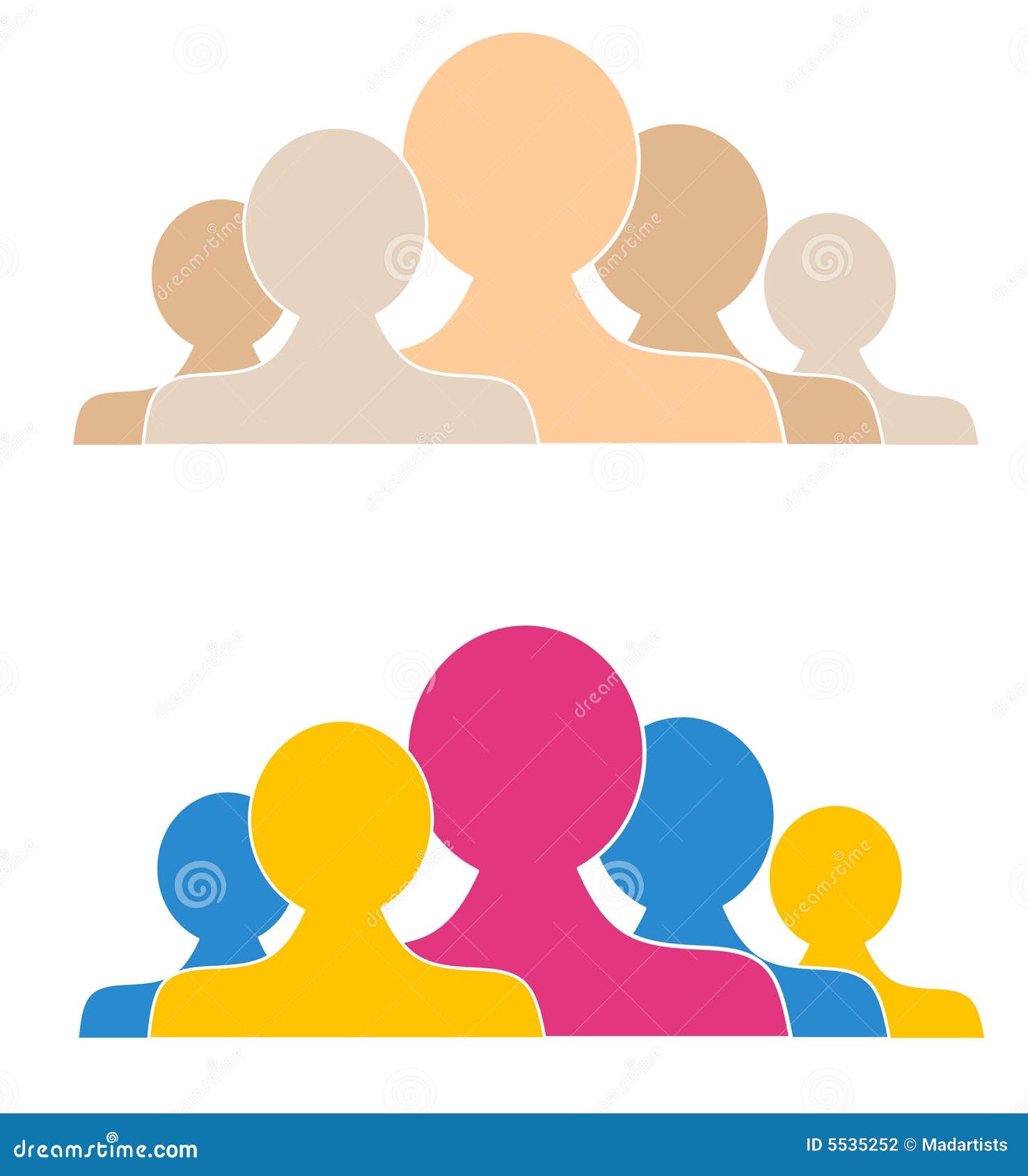 Generic Group of Heads stock illustration. Illustration of teamwork ...