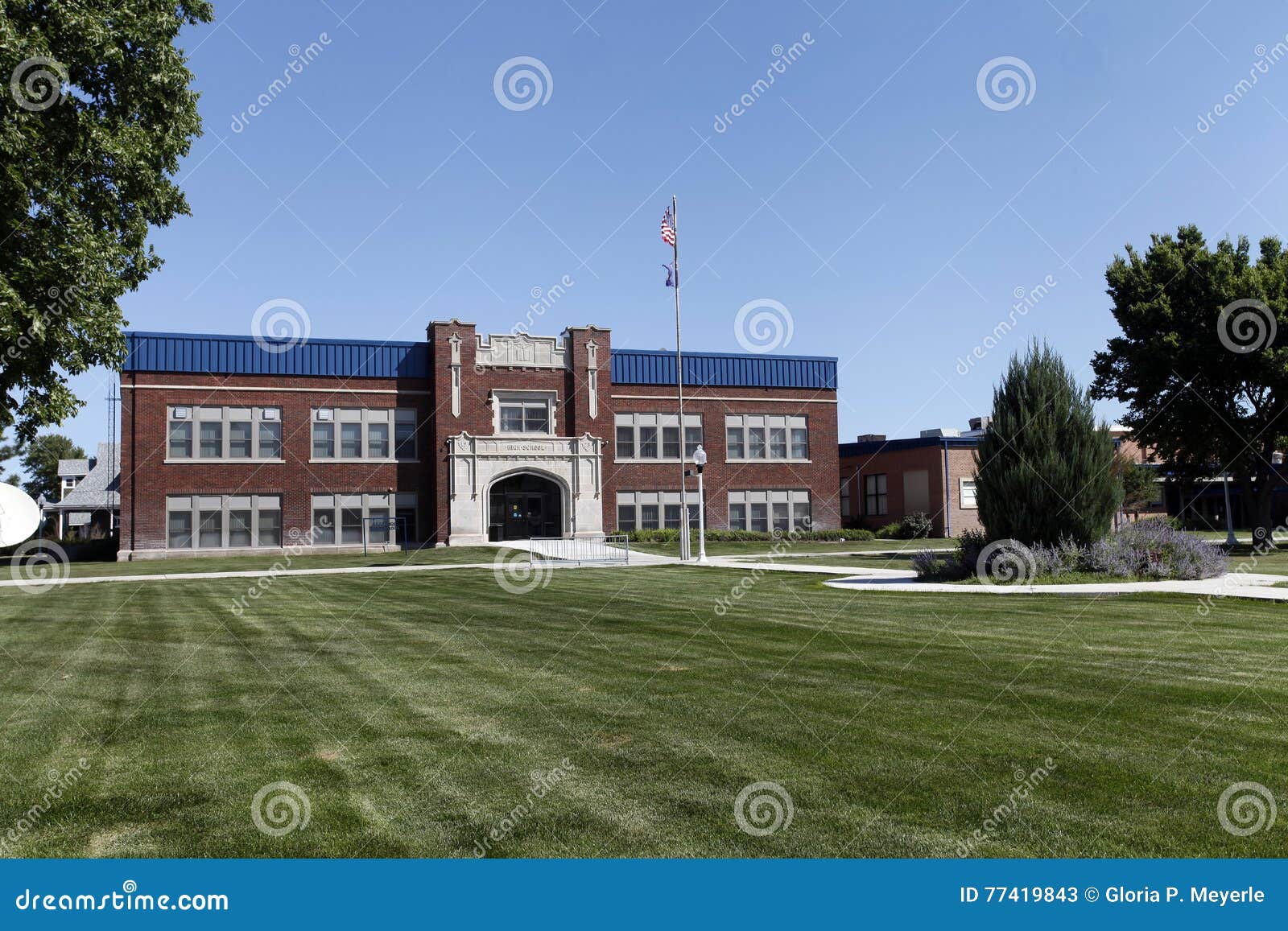 Generic High School Building Editorial Stock Photo - Image of exterior ...