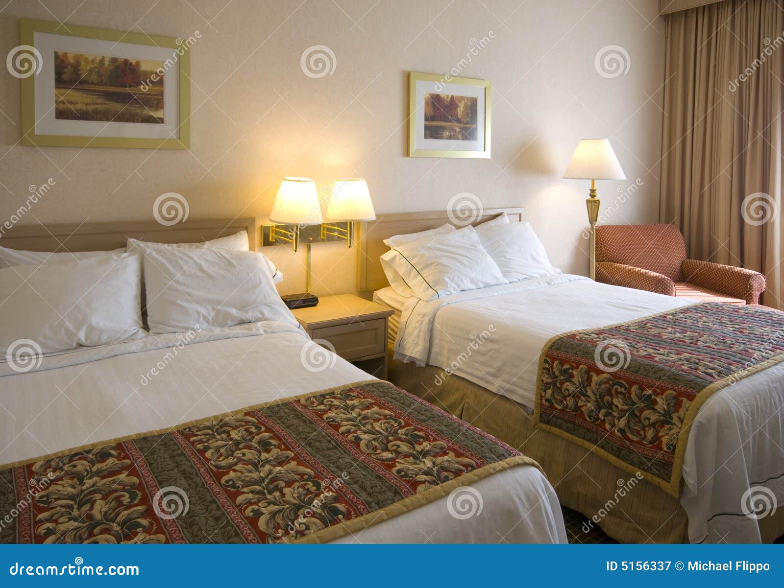 A generic hotel room stock image. Image of hotel, spread - 5156337