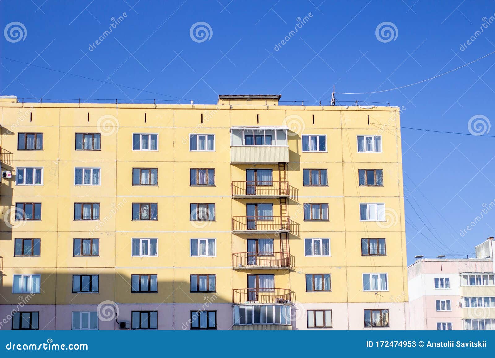 Generic Housing in the Form of Flats Buildings Stock Image - Image of ...