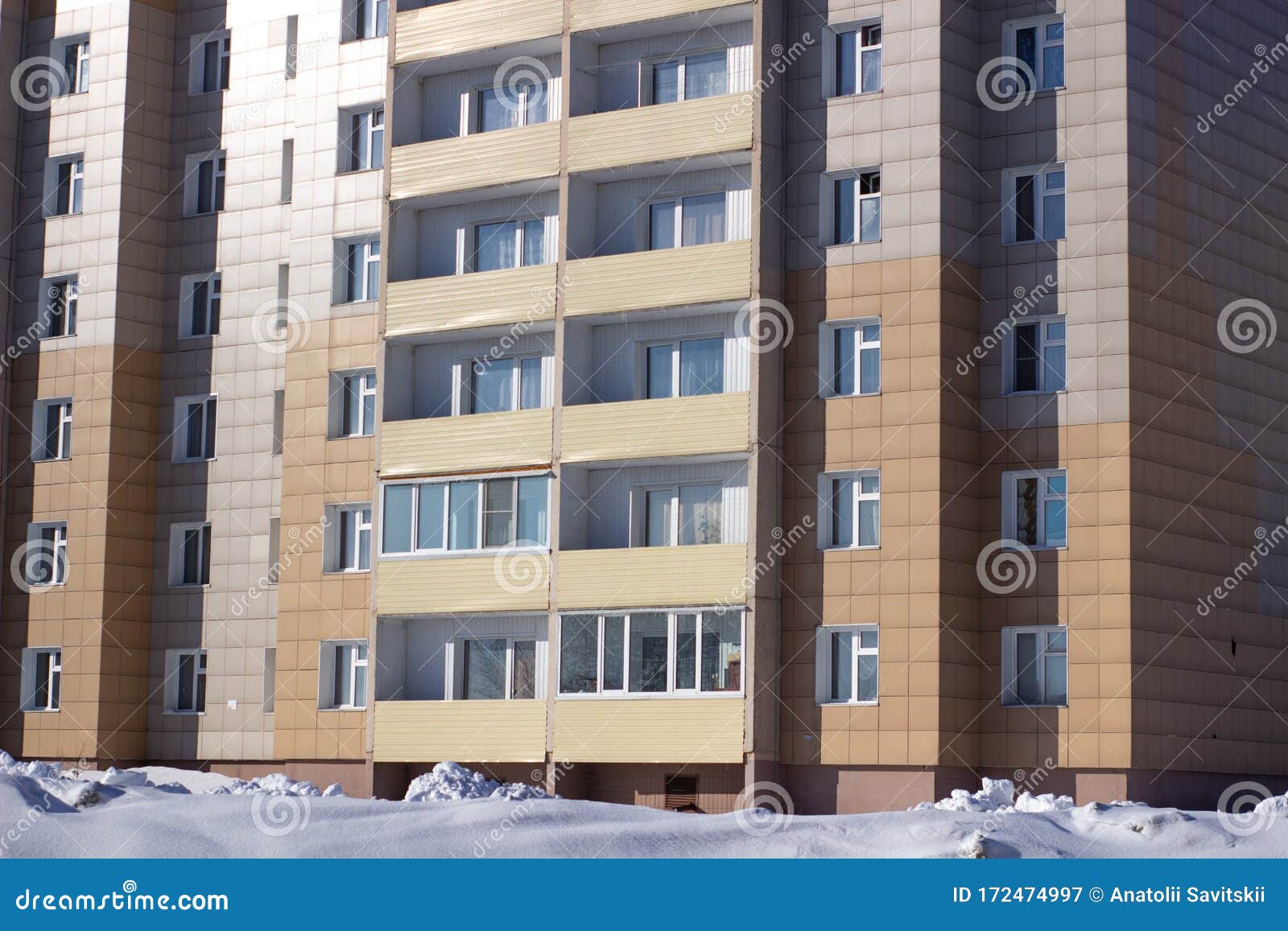Generic Housing in the Form of Flats Buildings Stock Image - Image of ...