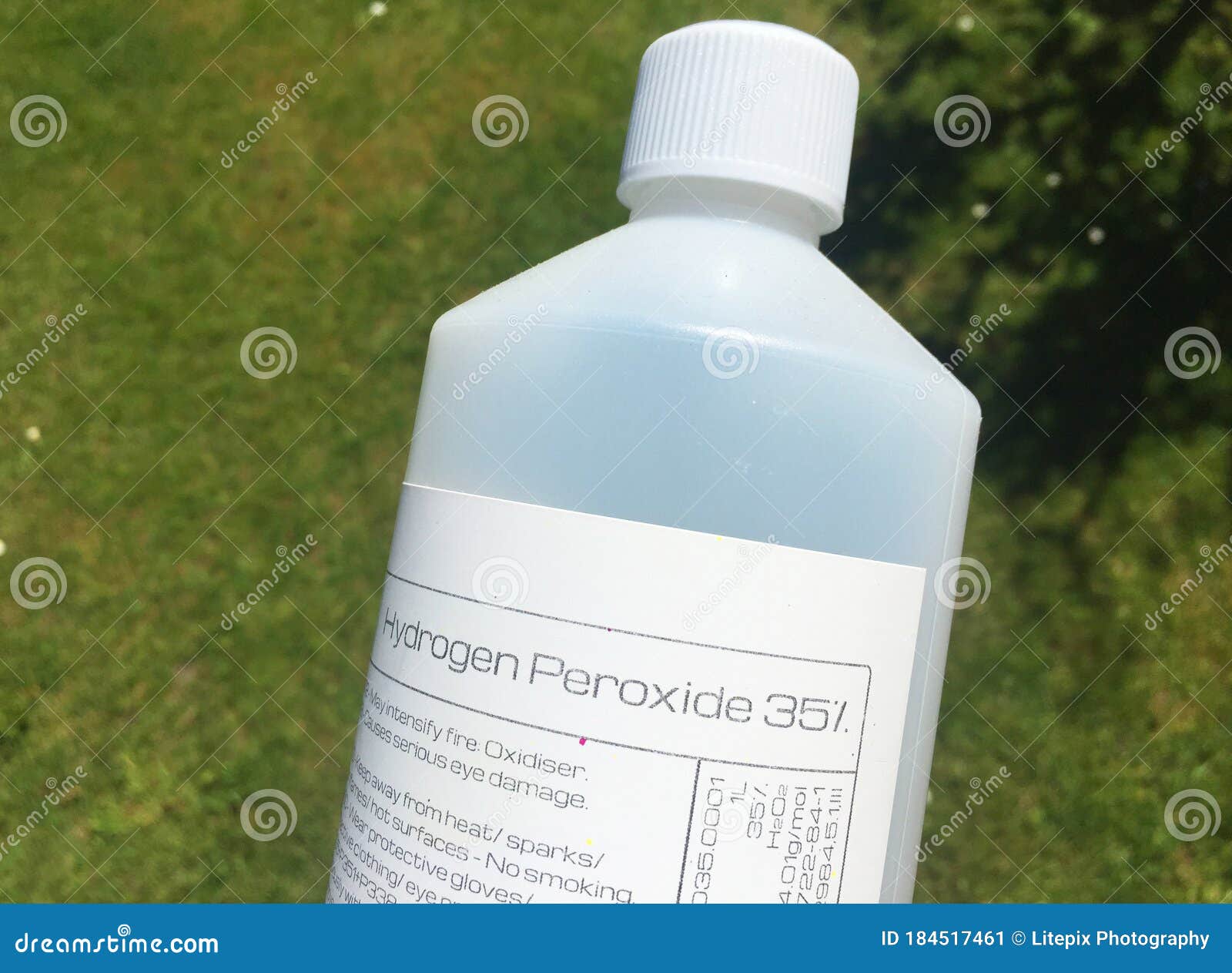 Generic Hydrogen Peroxide 35 Chemical Bottle Stock Image - Image of ...