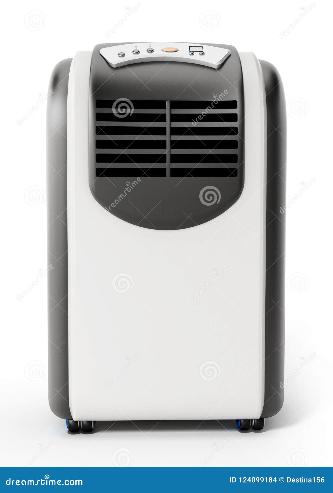 Generic Illustration of Mobile Air Conditioner. 3D Illustration Stock ...