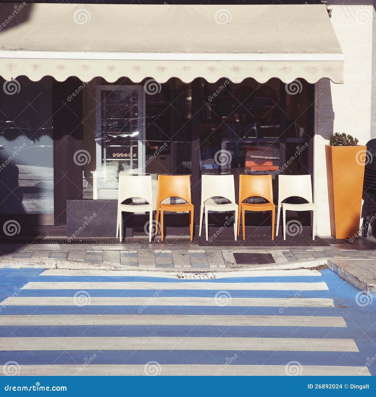 Generic Italian Street Cafe Stock Photo - Image of blue, cafe: 26892024