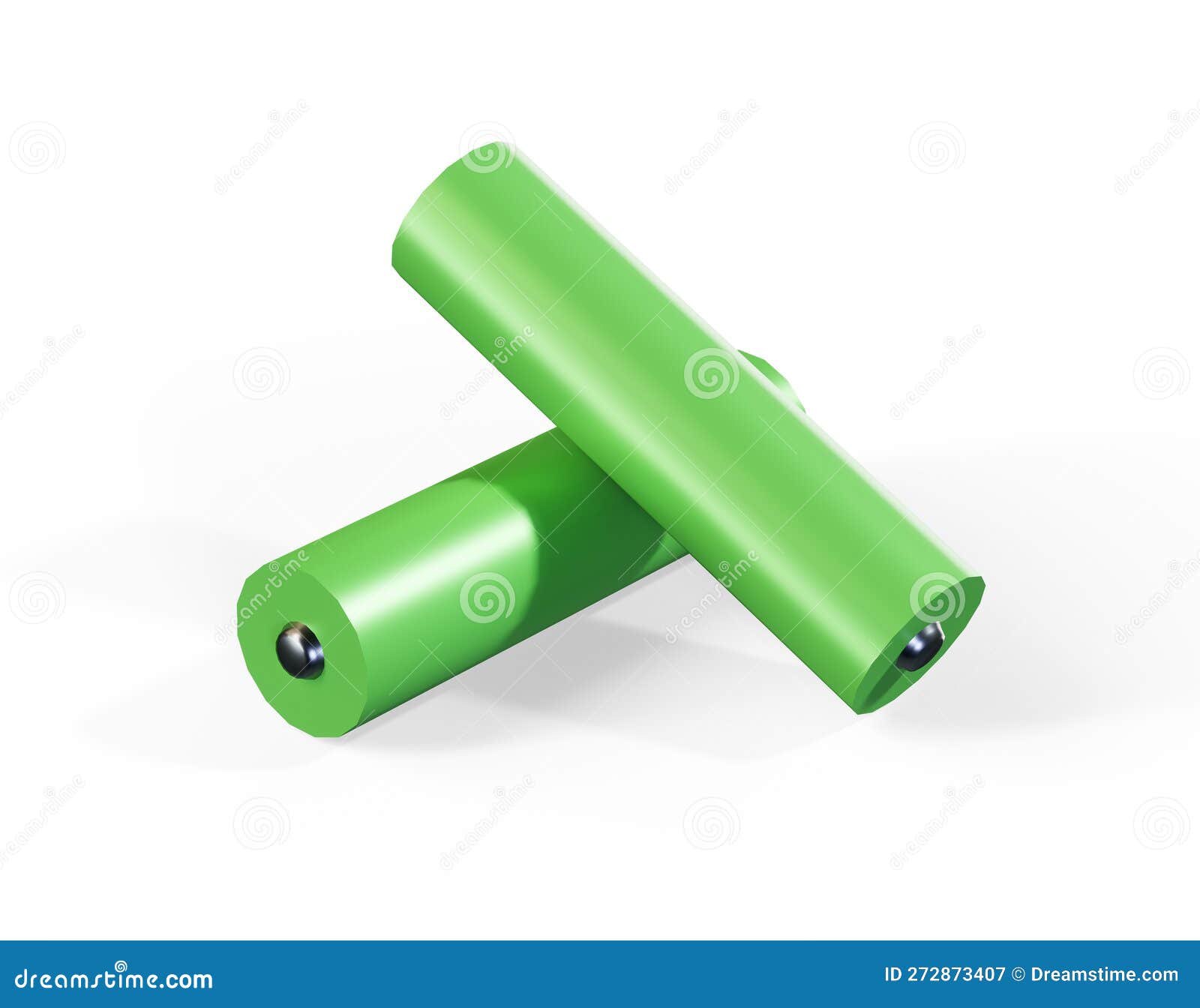 Generic Lithium-ion Batteries - Isolated on White - 3D Rendering Stock ...