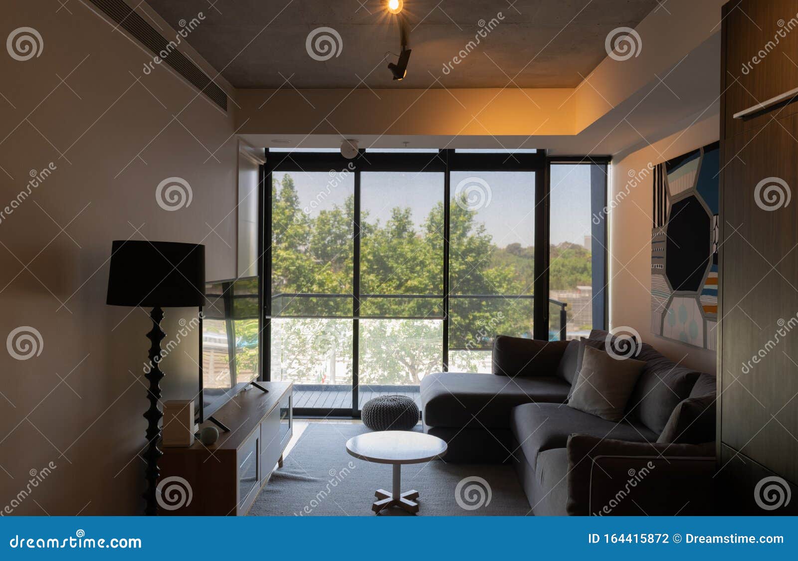 Generic Living Room Apartment Stock Photo - Image of relaxation, bright ...