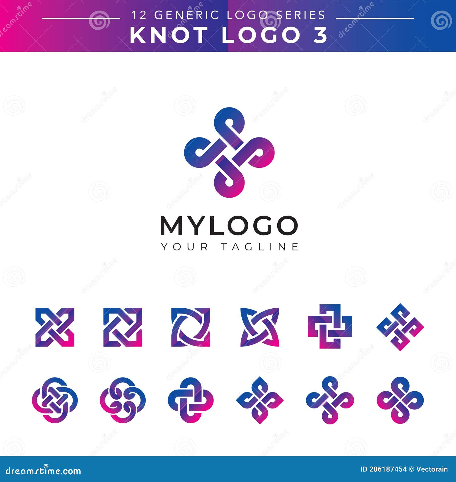 12 Generic Logo Series: Infinity Knot Logo Template 3 Stock Vector ...
